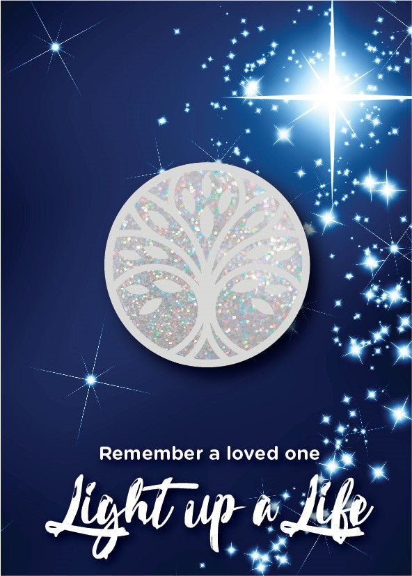 Light Up A Life Badge - Tree of Life | Care Fundraising Supplies