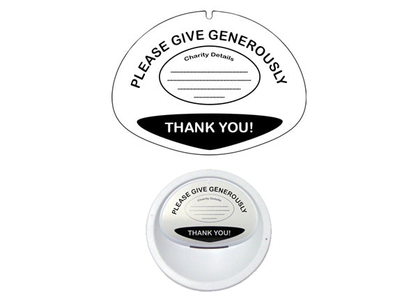 Collection Bucket Lid Labels | Care Fundraising Supplies